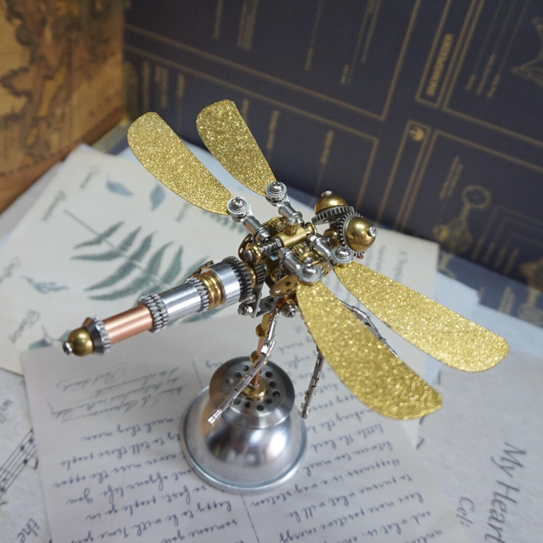 3D DIY Dragonfly Steampunk Mechanical Insect Metal (KIT Version/208PCS)