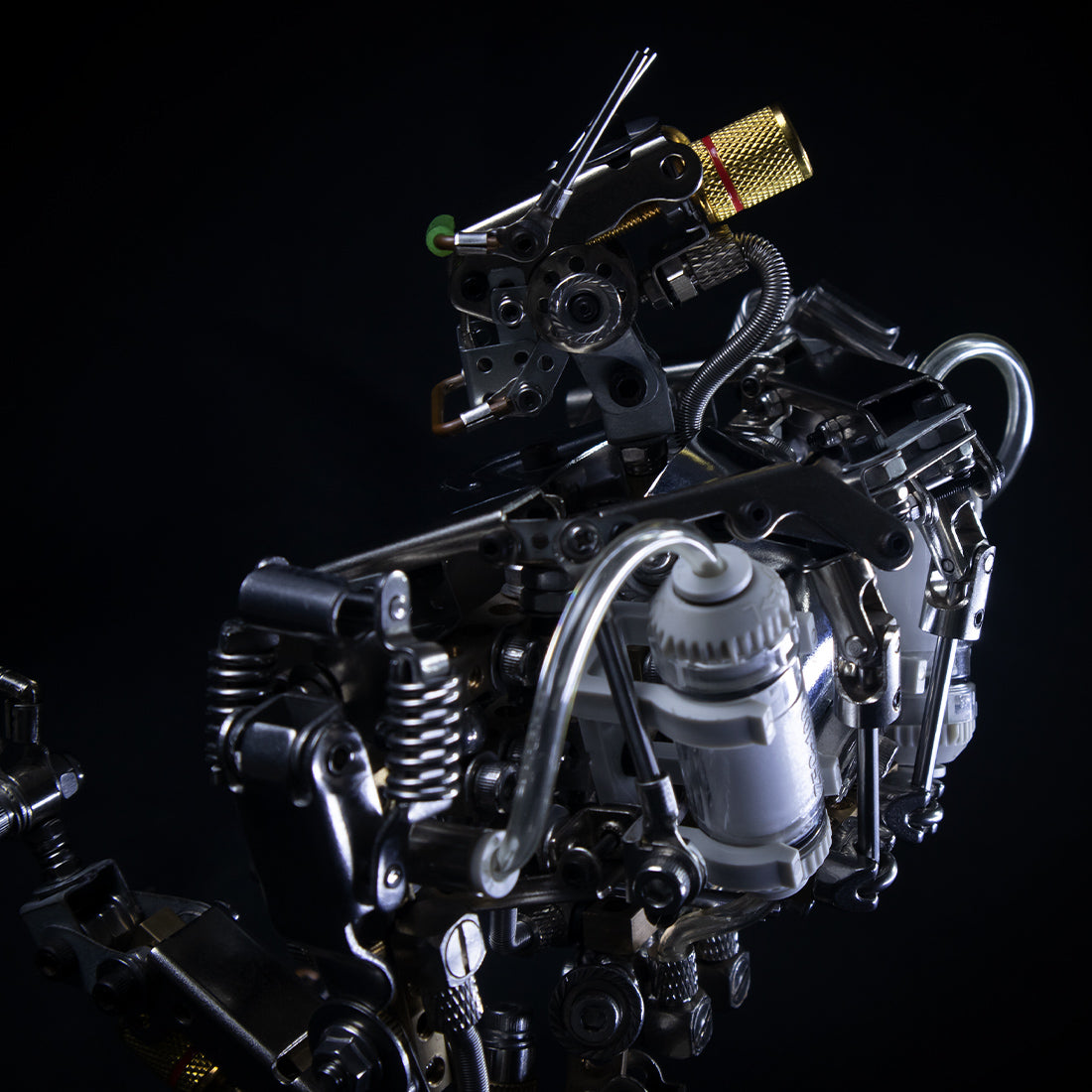 3D Metal LED Humanoid Service Robot Mecha Big Articulated Action Figur