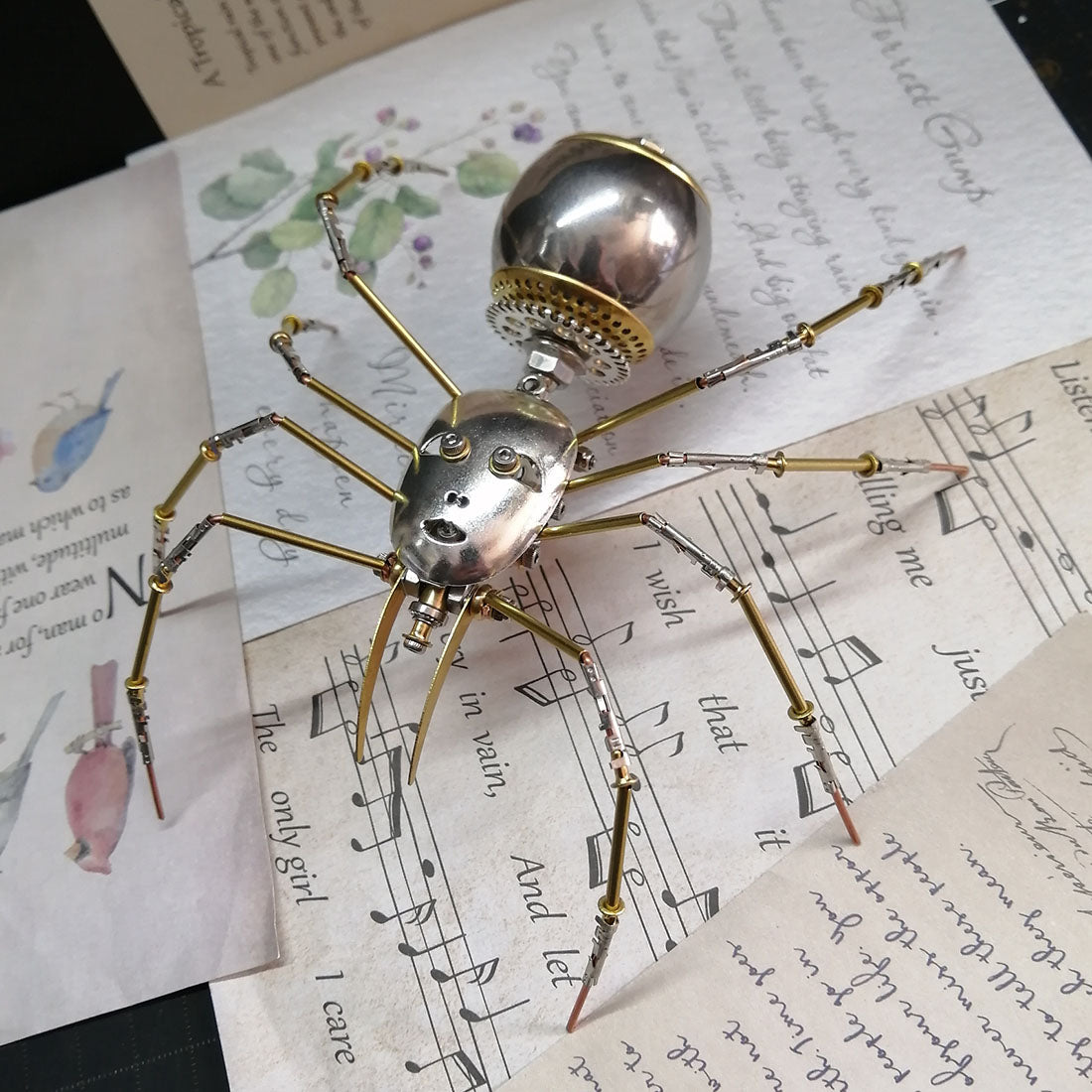 3D Metal Puzzle Human-faced Spider Mechanical Insect Assembly Model 130 ...