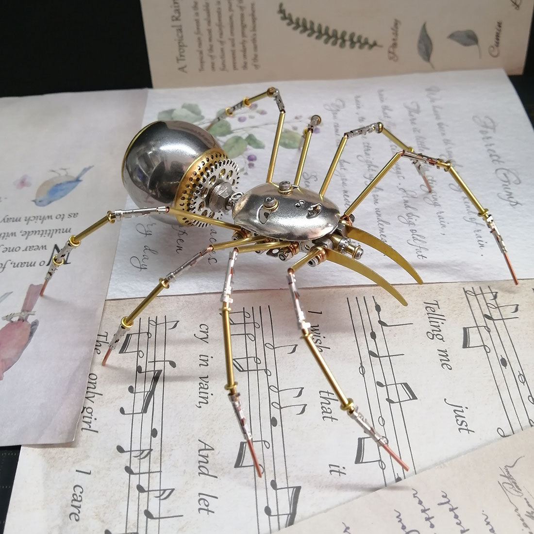 3D Metal Puzzle Human-faced Spider Mechanical Insect Assembly Model 130 ...