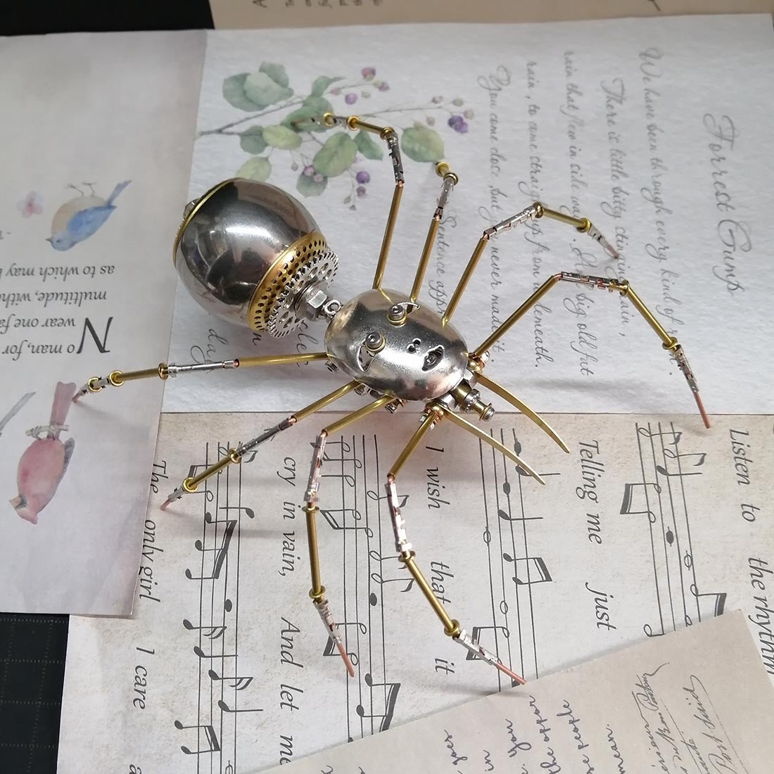 3D Metal Puzzle Human-faced Spider Mechanical Insect Assembly Model 130 ...