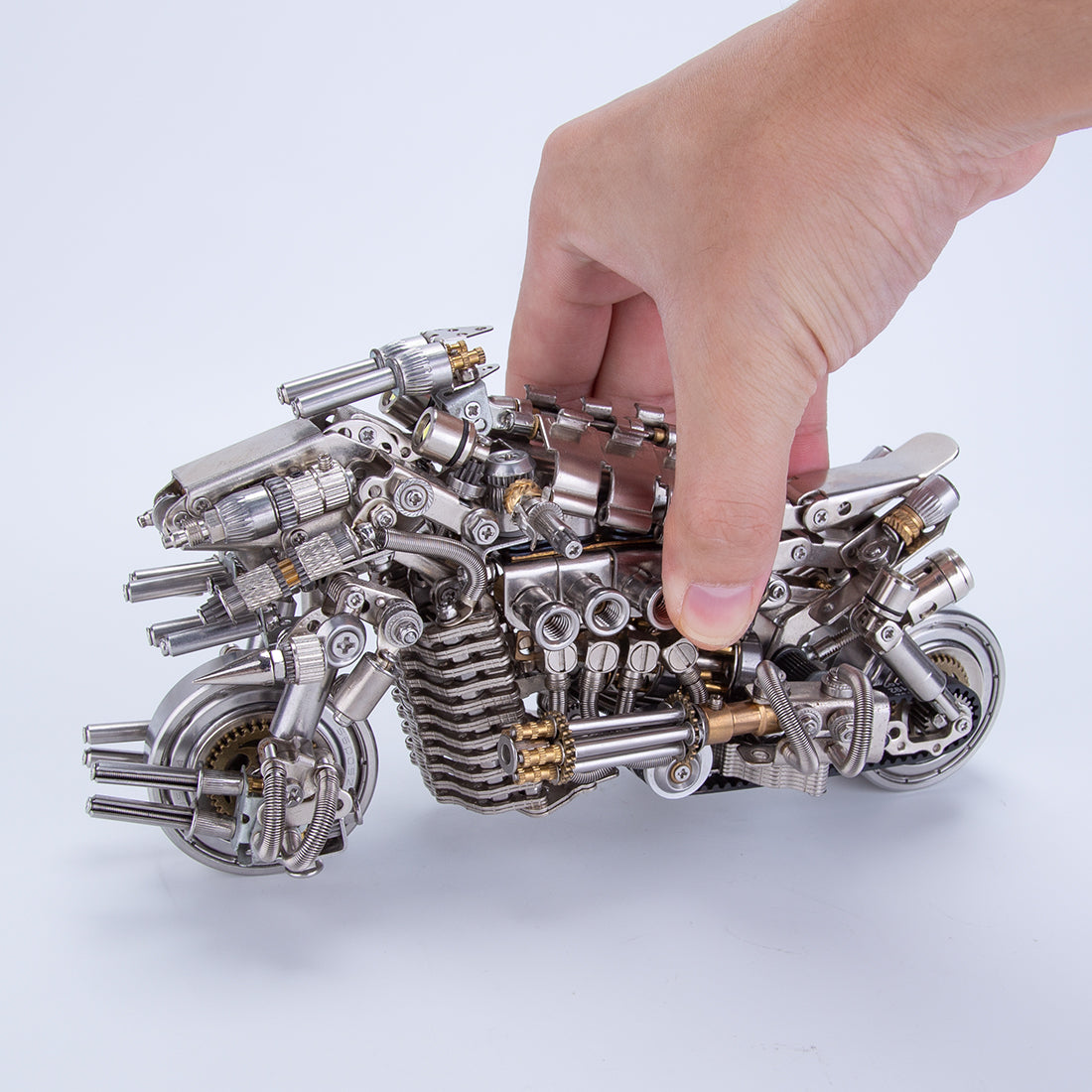 900+PCS Pursuit Motorcycle 3D Metal Puzzle Kits Gift for Biker Difficu