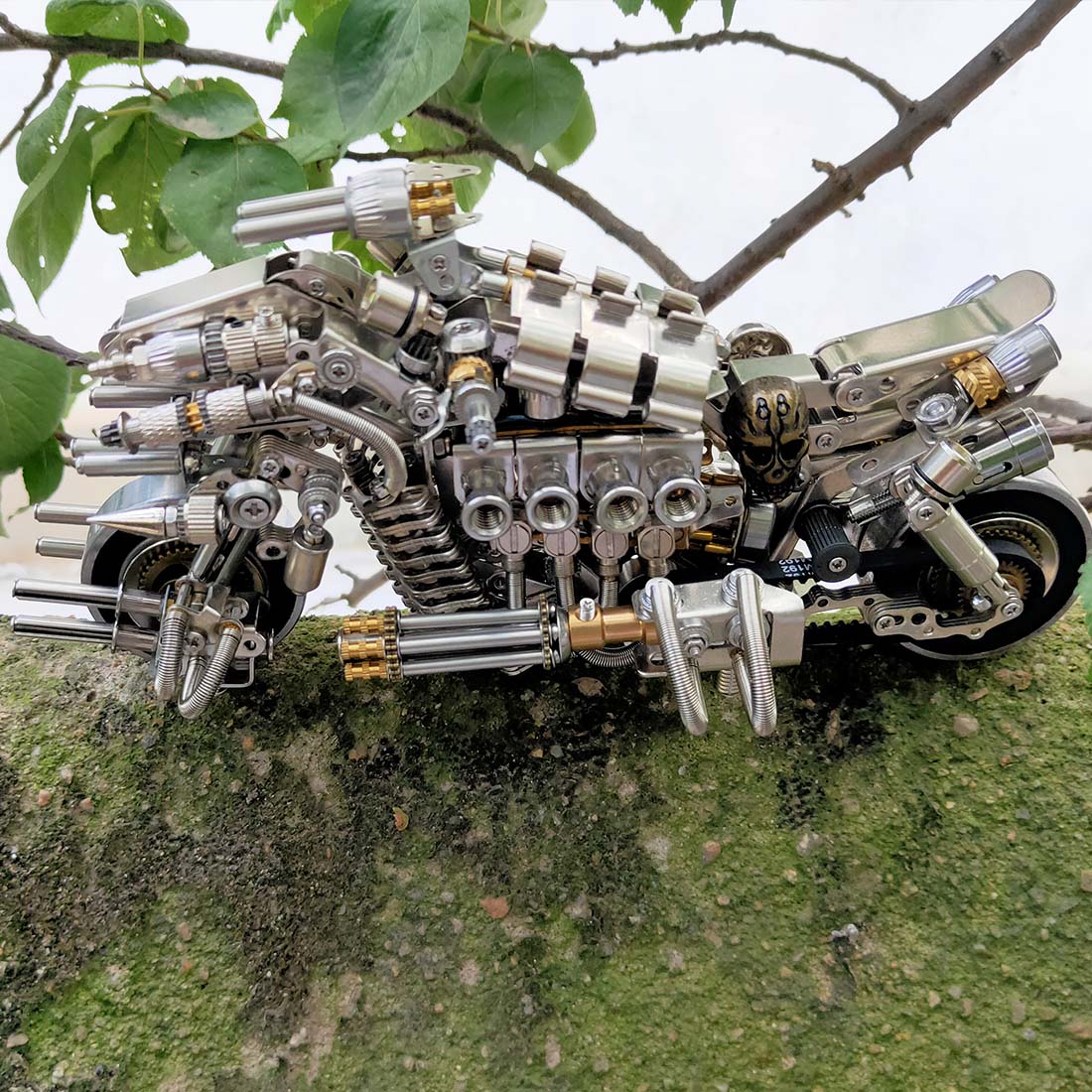 900+PCS Pursuit Motorcycle 3D Metal Puzzle Kits Gift for Biker Difficu