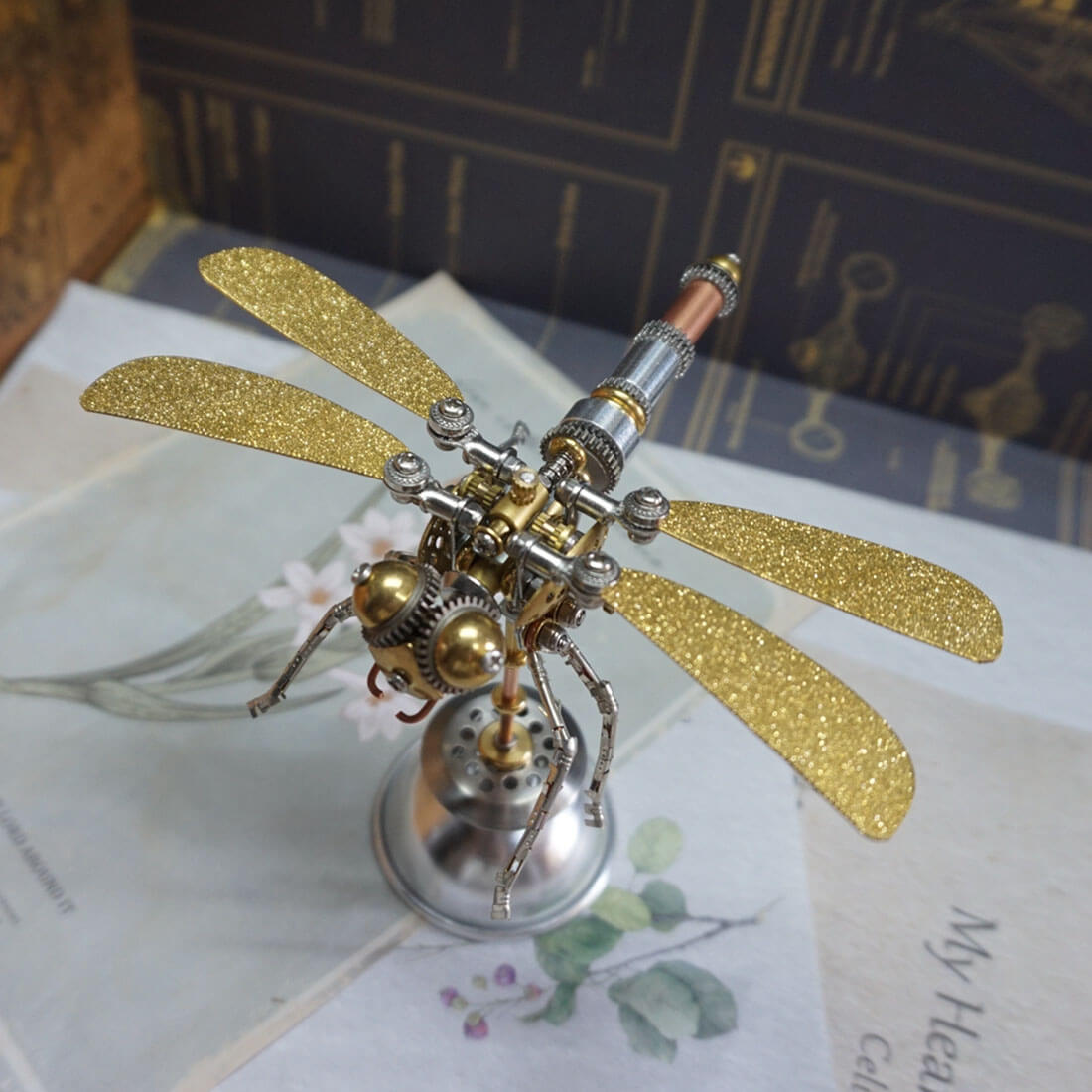 3D DIY Dragonfly Steampunk Mechanical Insect Metal (KIT Version/208PCS)