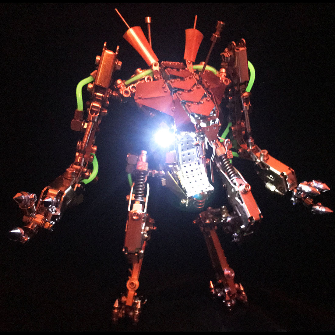 Lobster Shrimp Heavy Mech Robot 3D Metal Puzzle LED with Movable Joint