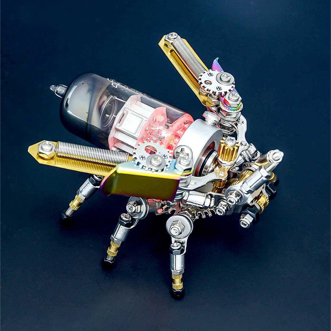 200PCS Mechanical LED Firefly 3D Metal Puzzle Insect Series