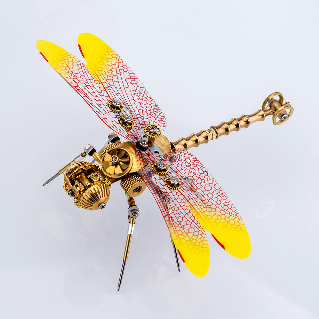 150PCS Steampunk 3D Dragonfly Model Assembly Kit with Light