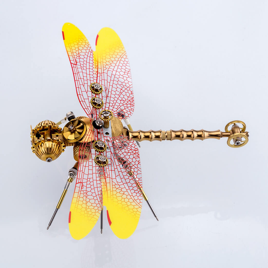 150PCS Steampunk 3D Dragonfly Model Assembly Kit with Light