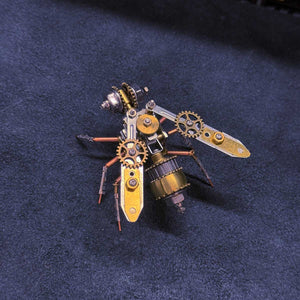 3D Metal Golden Bee Insect Assembly Model Building Kit