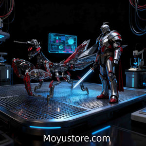 Build Your Own Cyber Mantis – 1000+PCS 3D Metal Mechanical Model (Blac