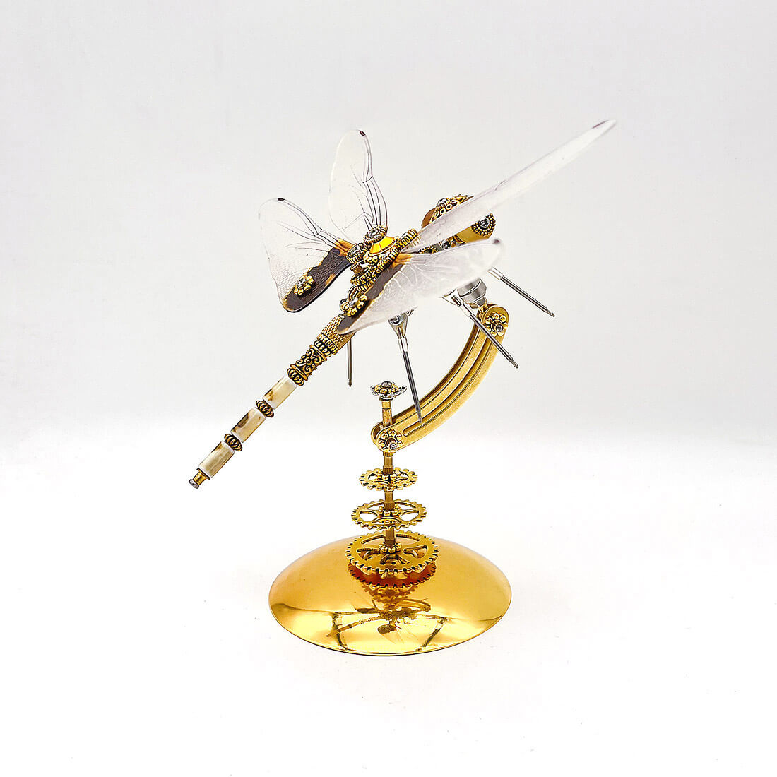 Mechanical Punk Large Dragonfly 3D DIY Insects Model Metal Assembly To