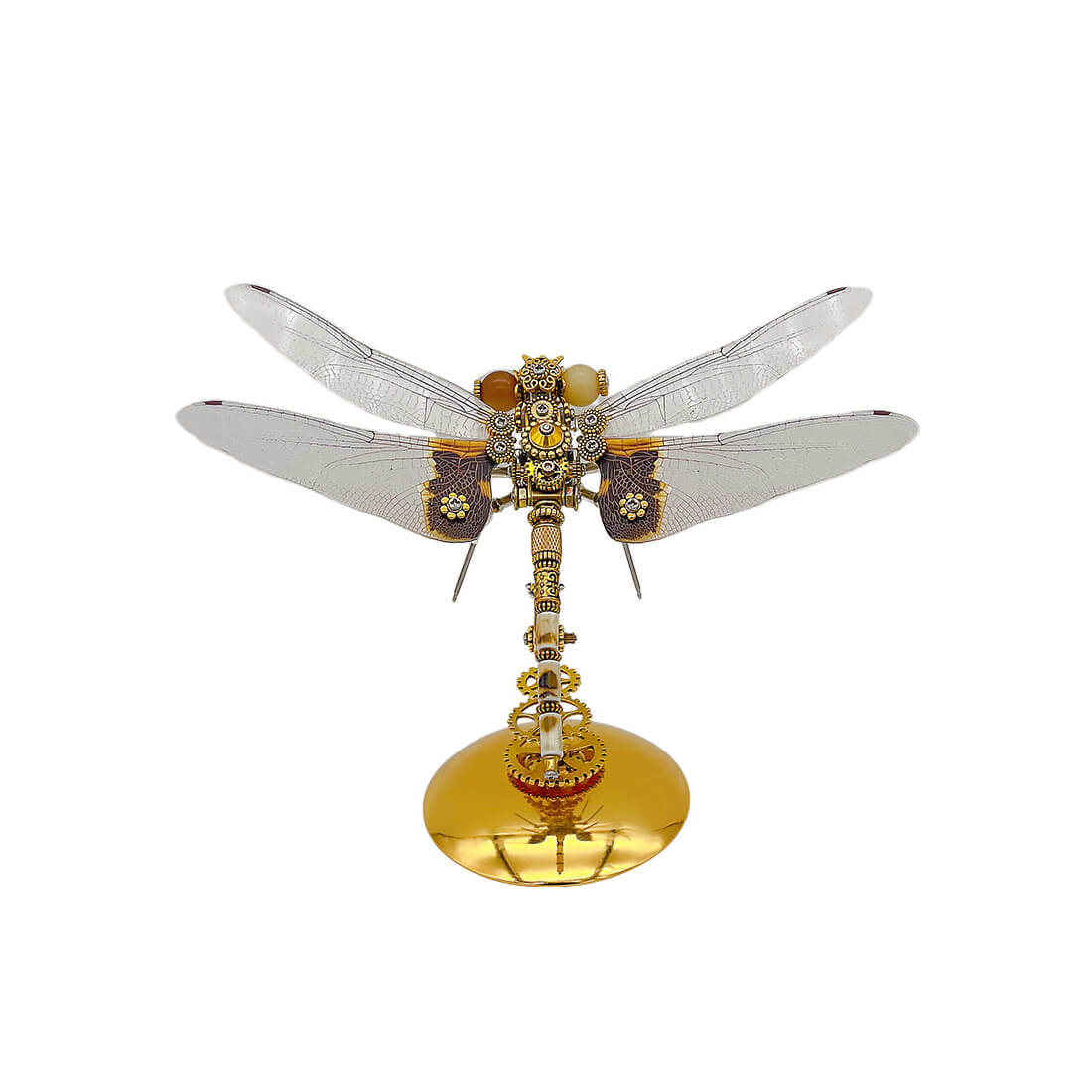 Mechanical Punk Large Dragonfly 3D DIY Insects Model Metal Assembly To