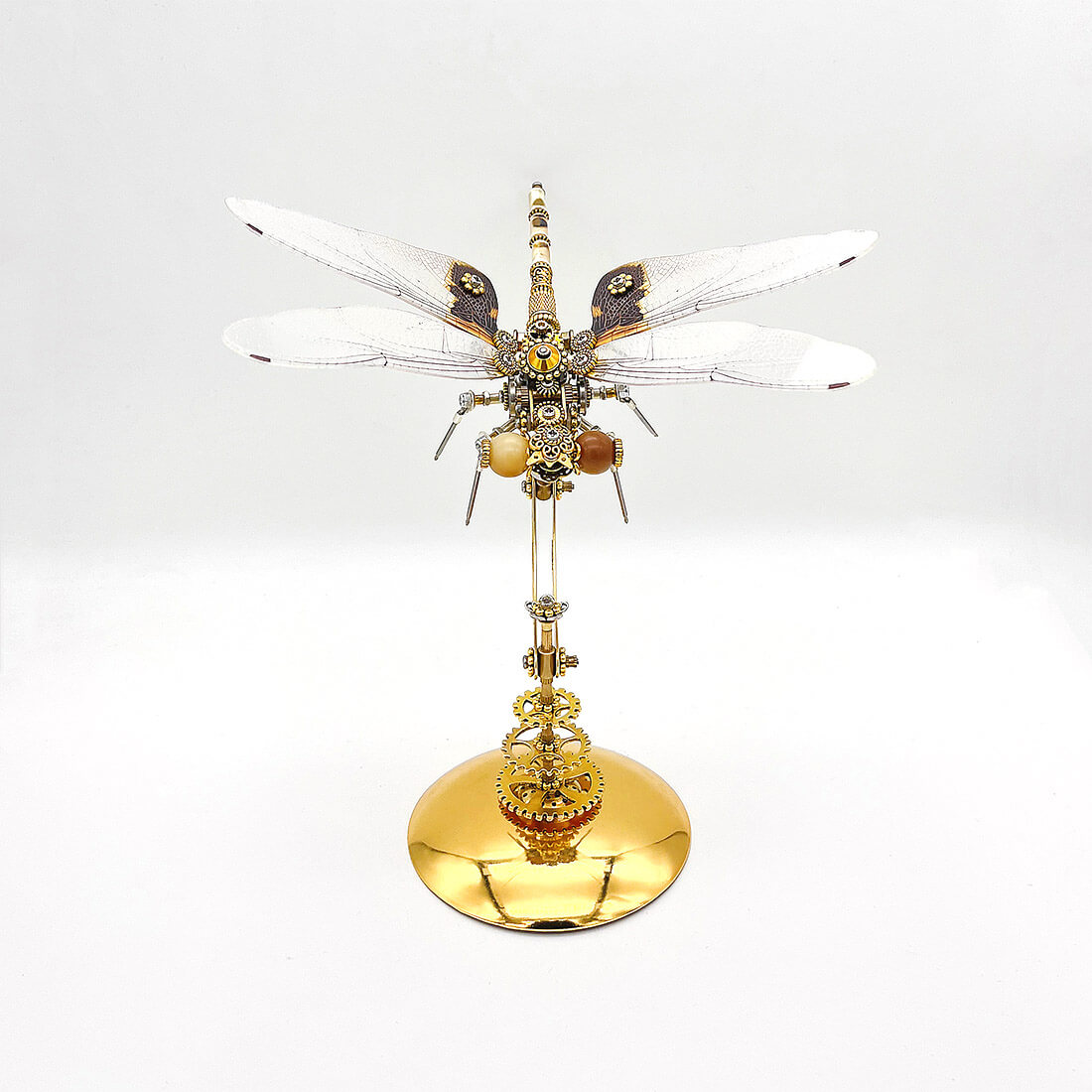 Mechanical Punk Large Dragonfly 3D DIY Insects Model Metal Assembly To