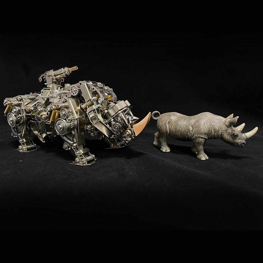 Mechanical Rhino 3D DIY Metal Puzzle Animal Assembly Model 700+PCS