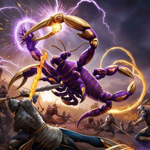 Emperor’s Sting Purple Golden Scorpion 3D Stainless Metal Model Kits f