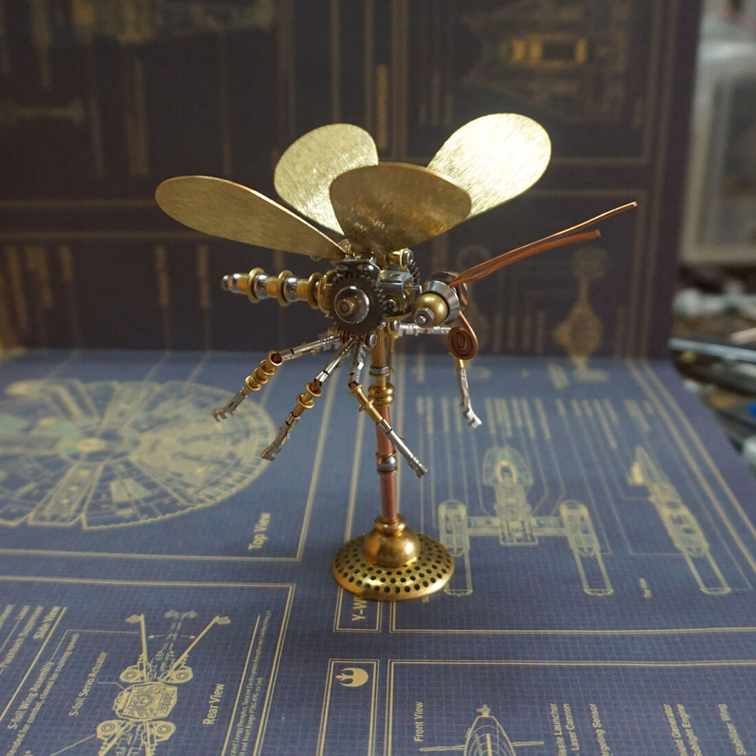 Shinny Gold Butterfly 3D Metal DIY Steampunk Insect kits