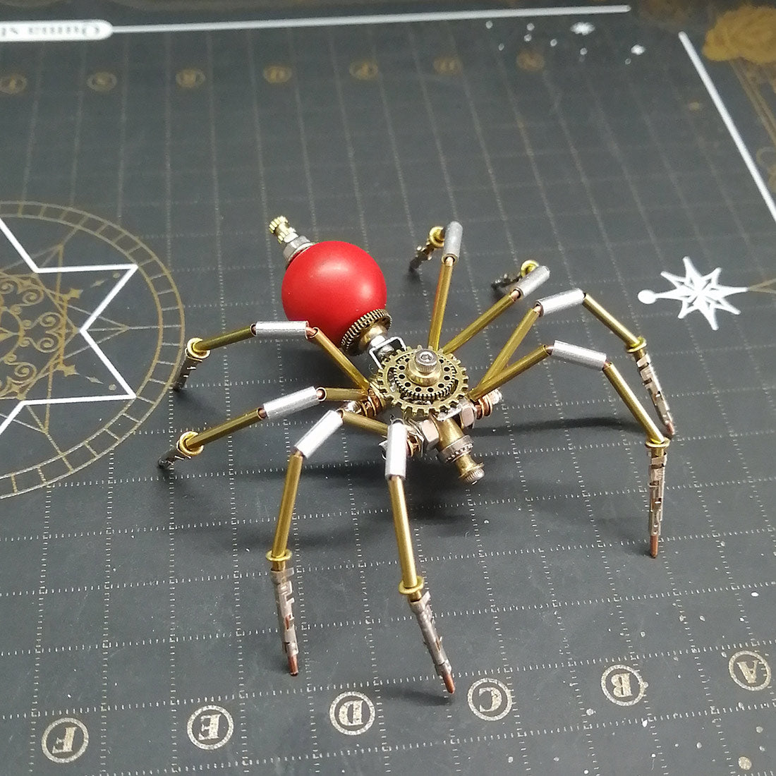 Steampunk Miniature Brass Spider 3D Metal Puzzle for Kids