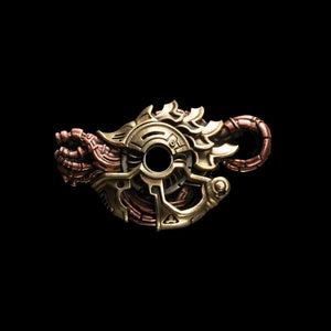 Steampunk Nautilus Pendant with Swappable Crystal Core Mechanical Jewe