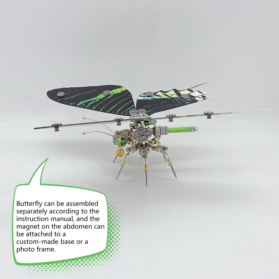 Steampunk Swallowtail Butterfly 3D Metal Puzzle Kits with Circuit Boar