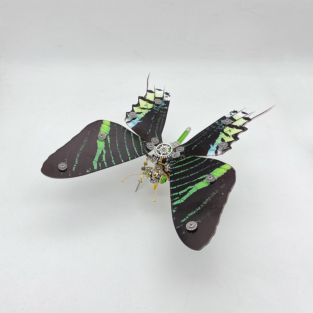 Steampunk Swallowtail Butterfly 3D Metal Puzzle Kits with Circuit Boar