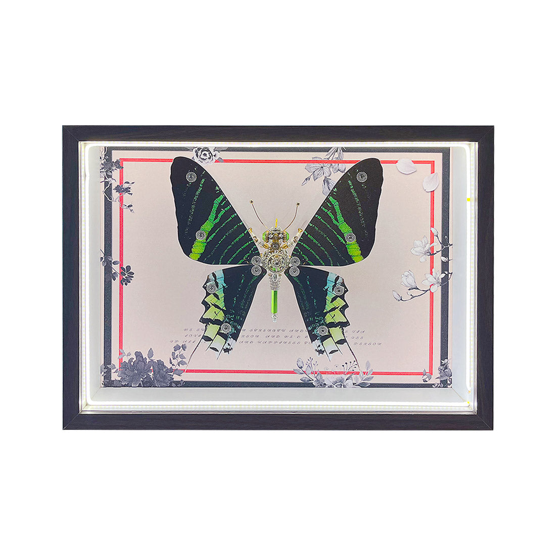 Steampunk Swallowtail Butterfly 3D Metal Puzzle Kits with Circuit Boar