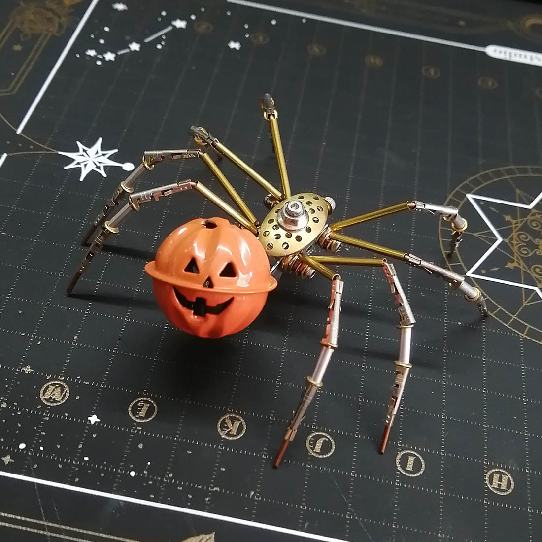 Pumpkin Spider 3D Metal Model Buidling Kits for Halloween Decor