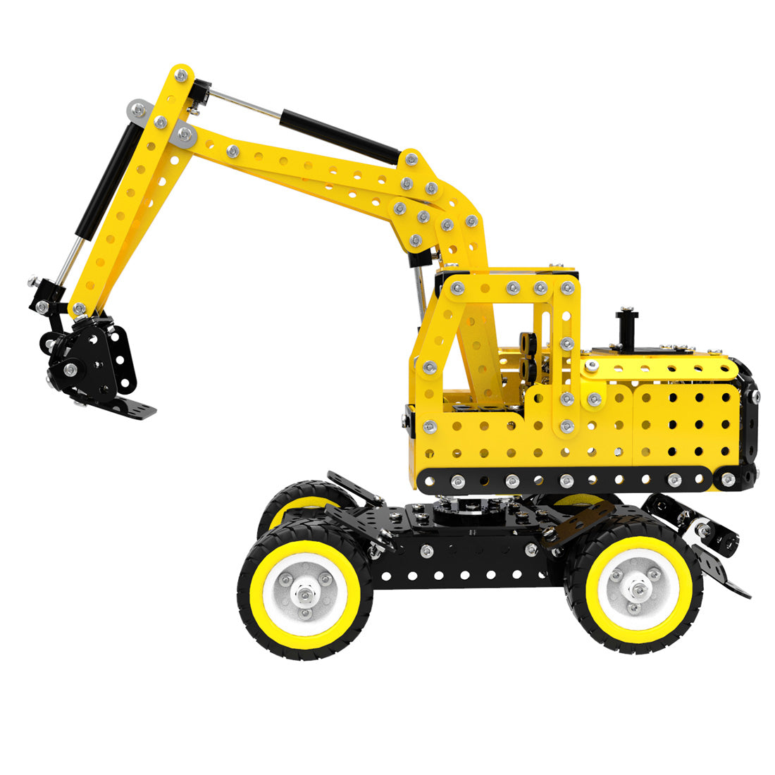 502Pcs Excavator Shape DIY Stainless Steel Metal Building Block Kit Ed