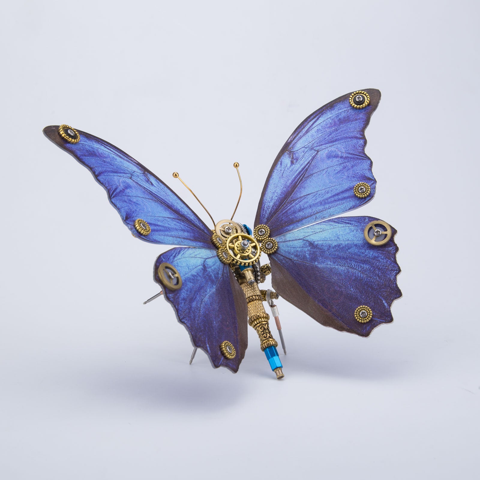 150PCS+ Steampunk Blue Morpho Menelaus 3D Metal Model DIY Kits