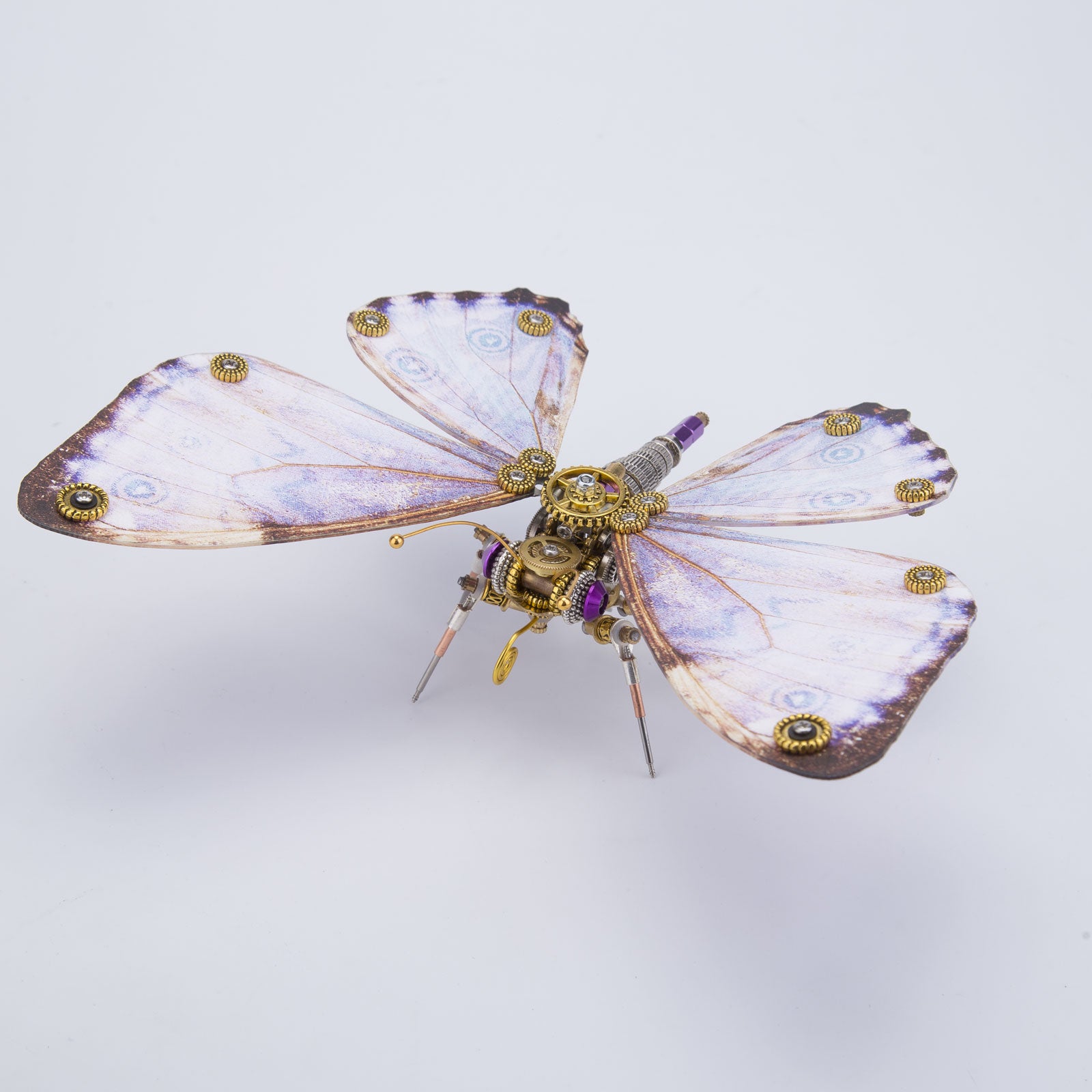 150PCS+ Steampunk Purple Blue Butterfly 3D Metal Model Kits Morpho God