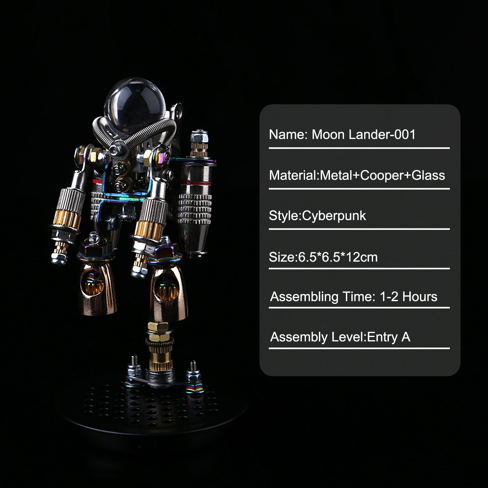 154Pcs Moon Astronaut Kit DIY Metal Model Toy Without Dust Cover