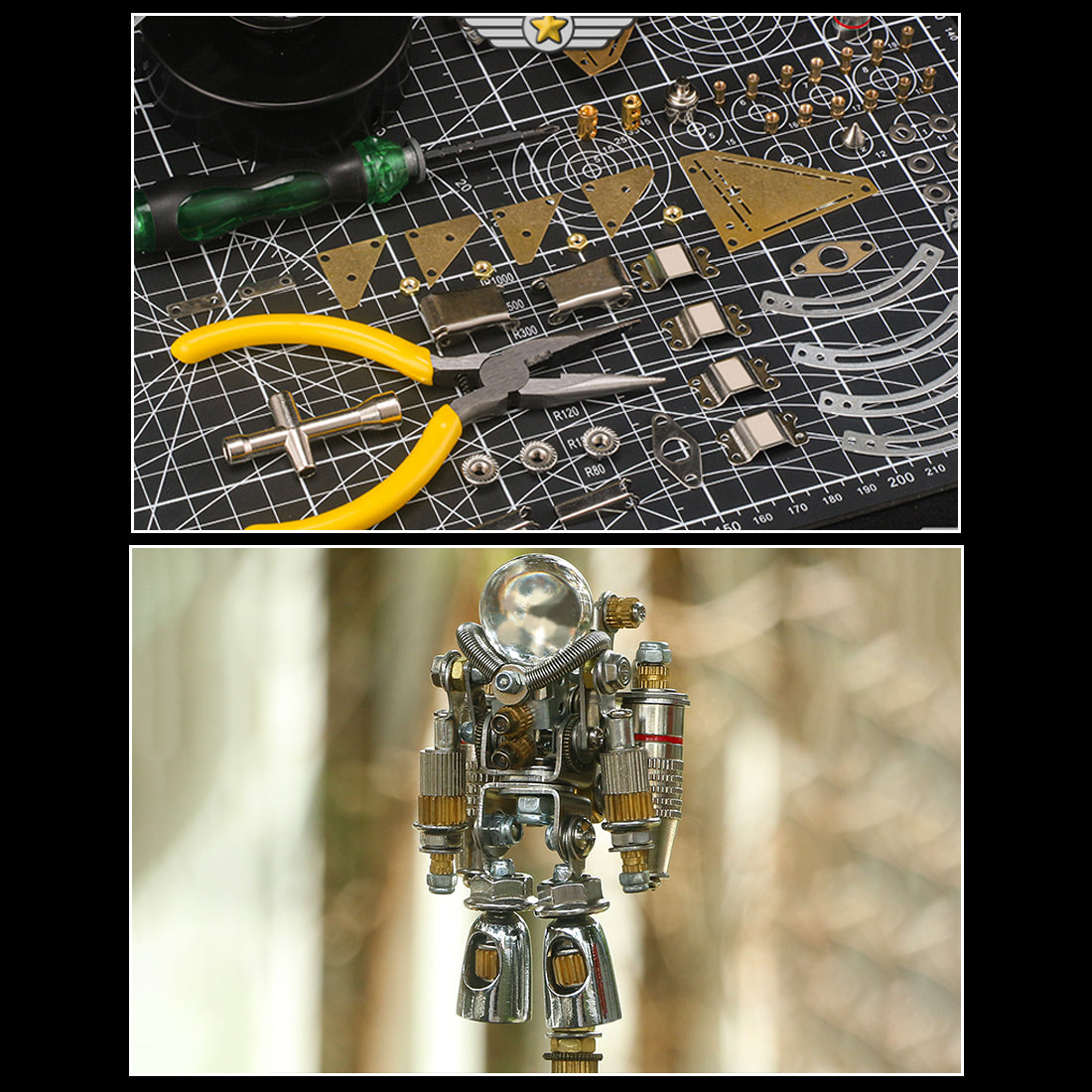 154Pcs Moon Astronaut Kit DIY Metal Model Toy Without Dust Cover