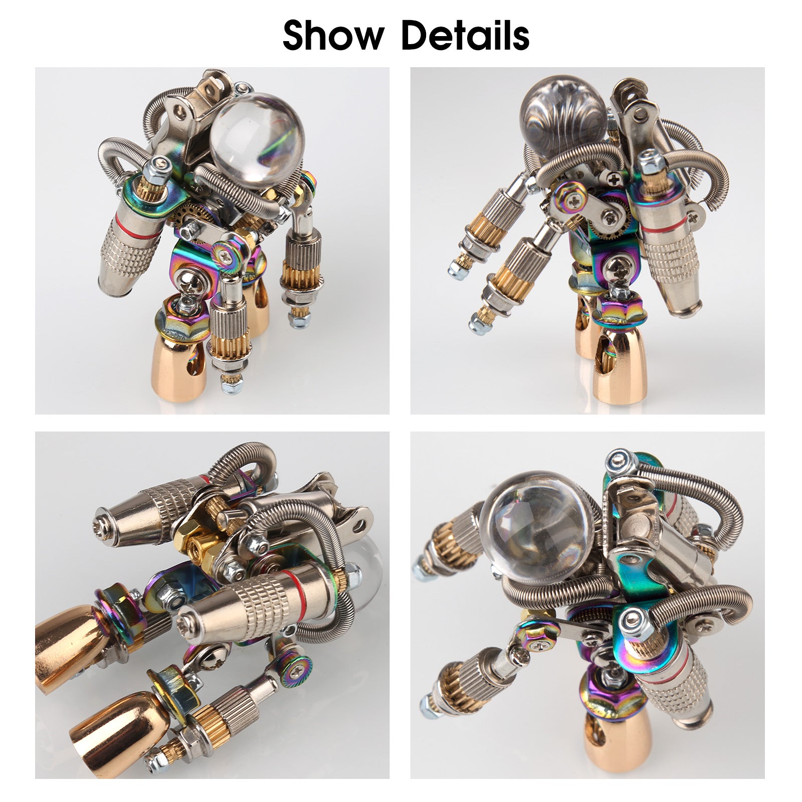 154Pcs Moon Astronaut Kit DIY Metal Model Toy Without Dust Cover