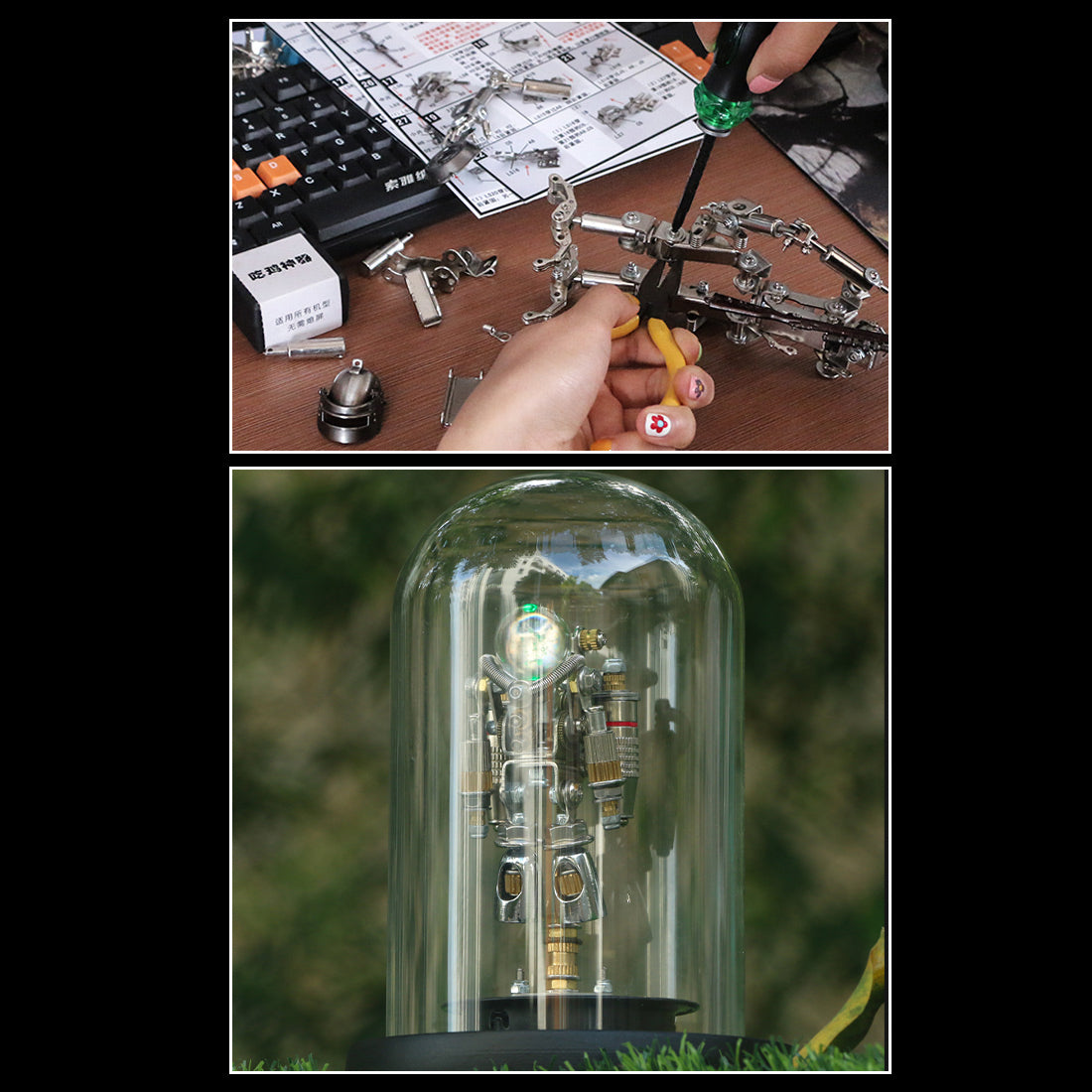 154Pcs Moon Astronaut Kit DIY Metal Model Toy Without Dust Cover