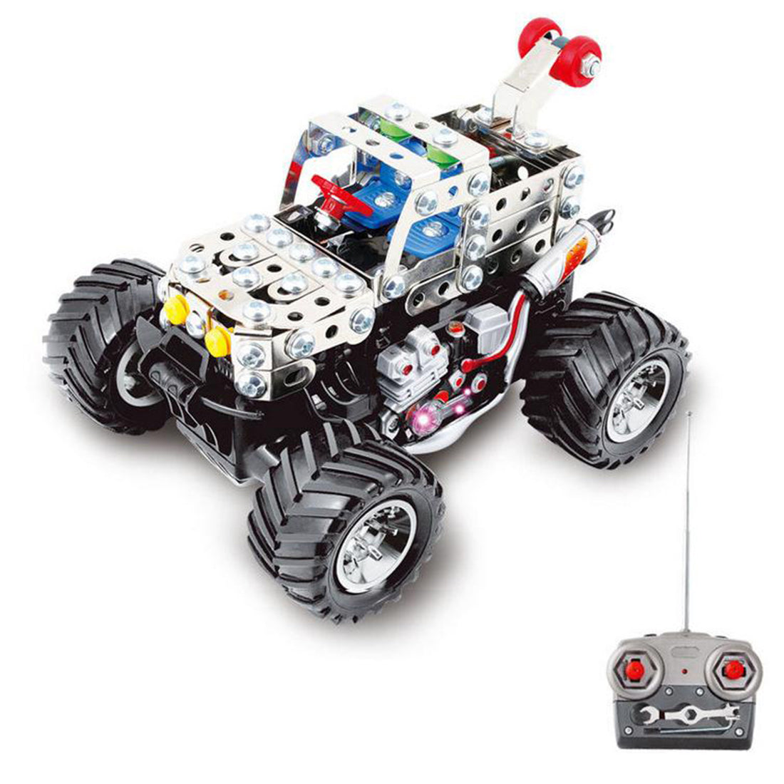 170Pcs+ DIY Metal Remote Control Dancing Car Puzzle Model Kit