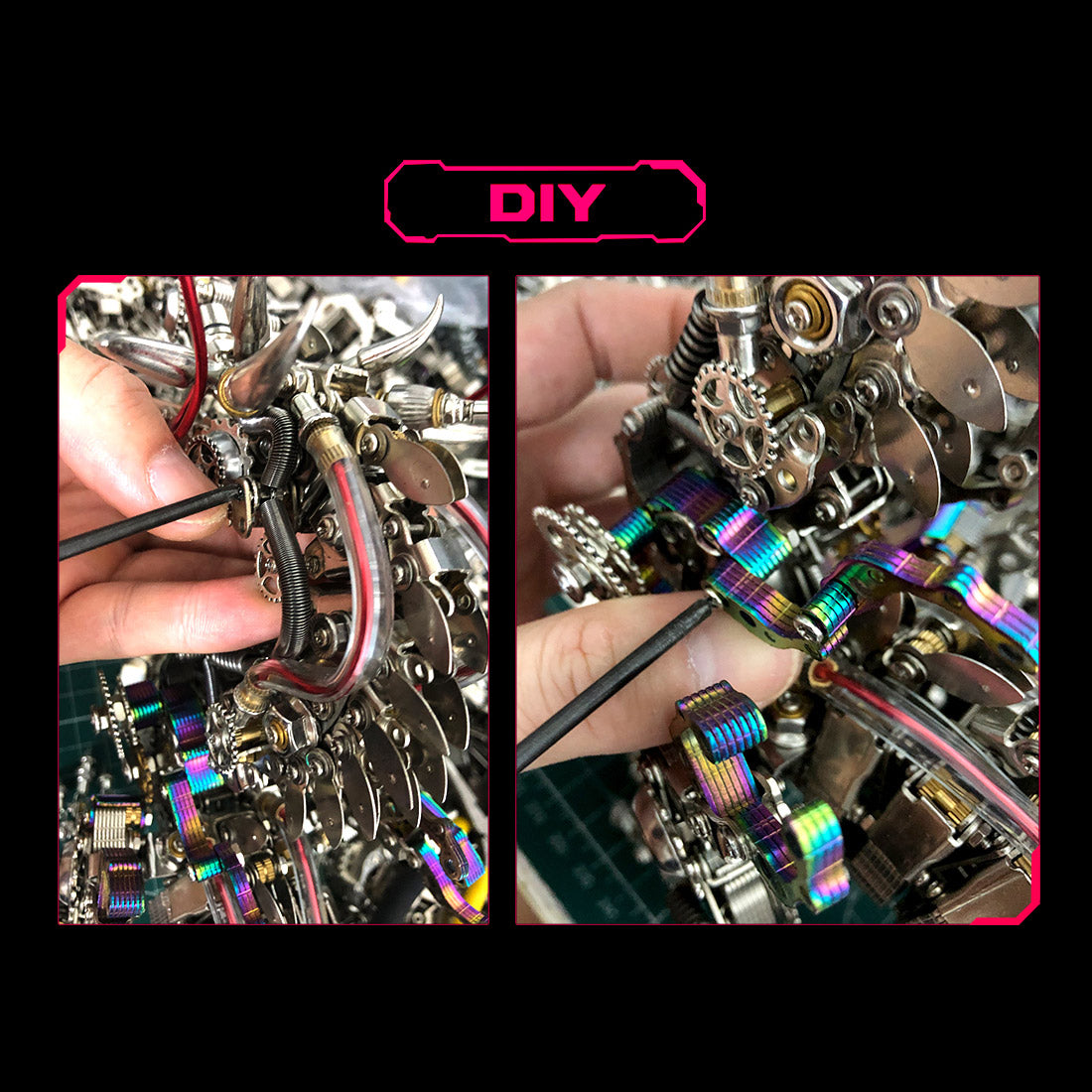 2030+PCS Punk Mechanical Metal Large Dragon Model Kit Difficult Puzzle