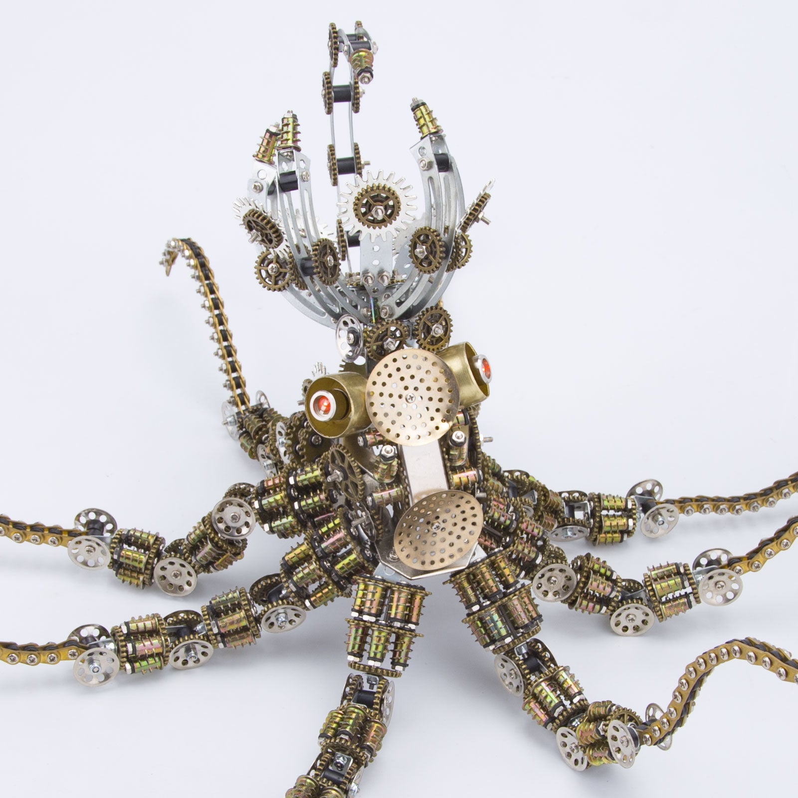 Kraken Octopus on a Planet On Steampunk Mechanical Octopus Metal Model ...