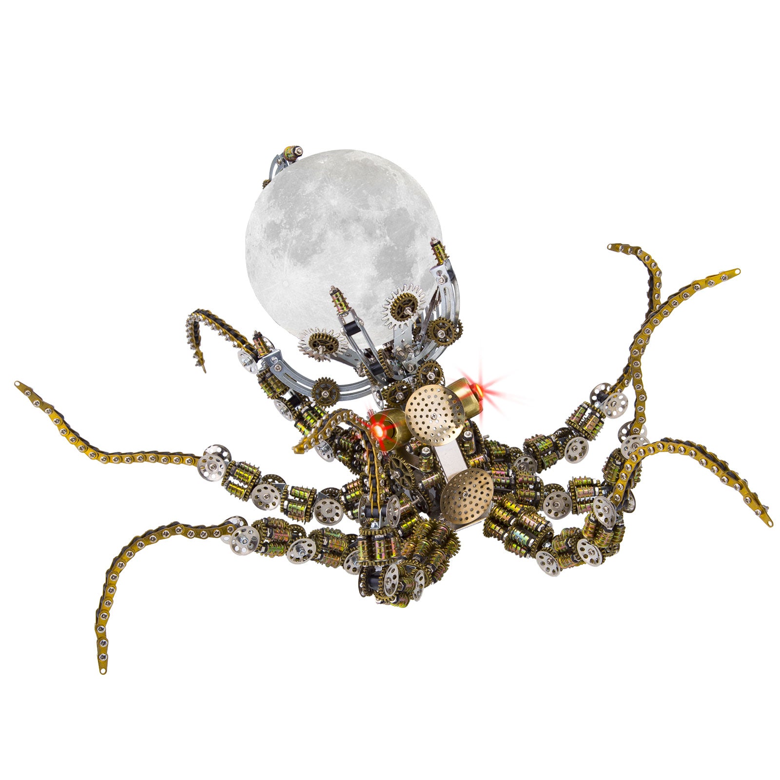 Kraken Octopus on a Planet On Steampunk Mechanical Octopus Metal Model ...