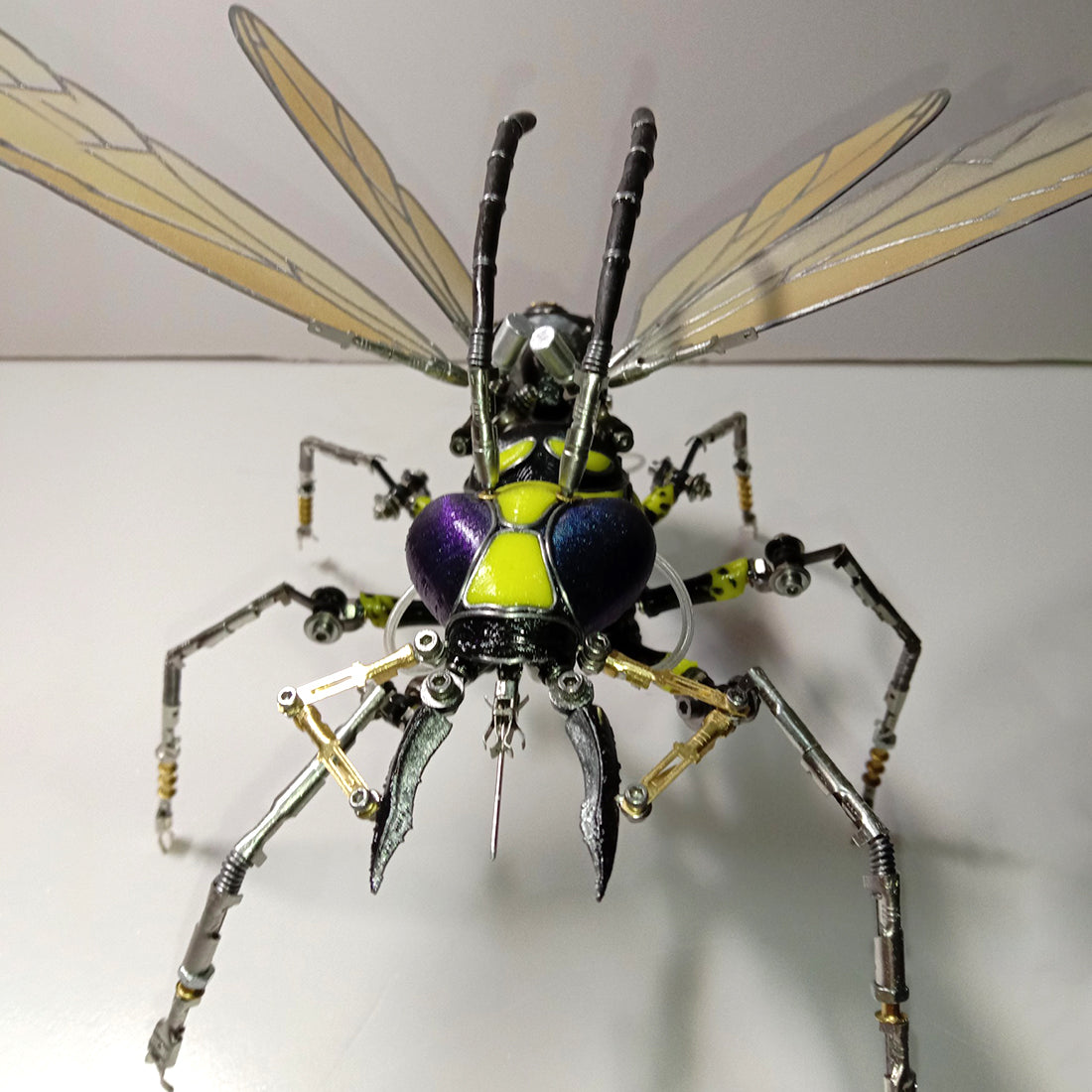 3D Assembled Steampunk Big Wasp Metal Sculpture Model Craft
