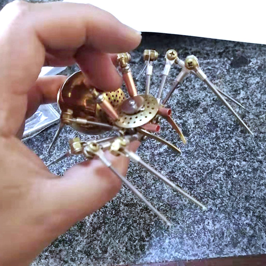 3D Metal Mechanical Golden Spider Assembly Model Kit