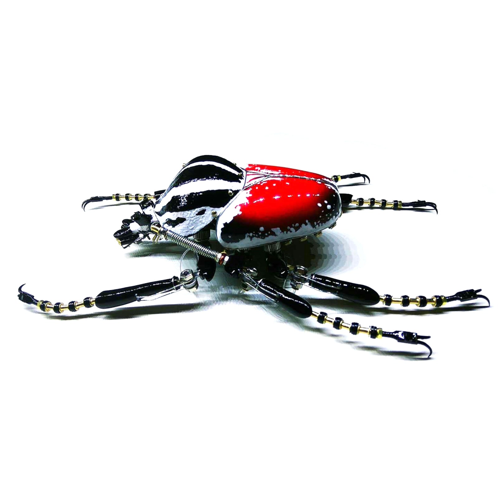 3D Metal Steampunk Rainbow Stag Beetle Bug Sculpture Model