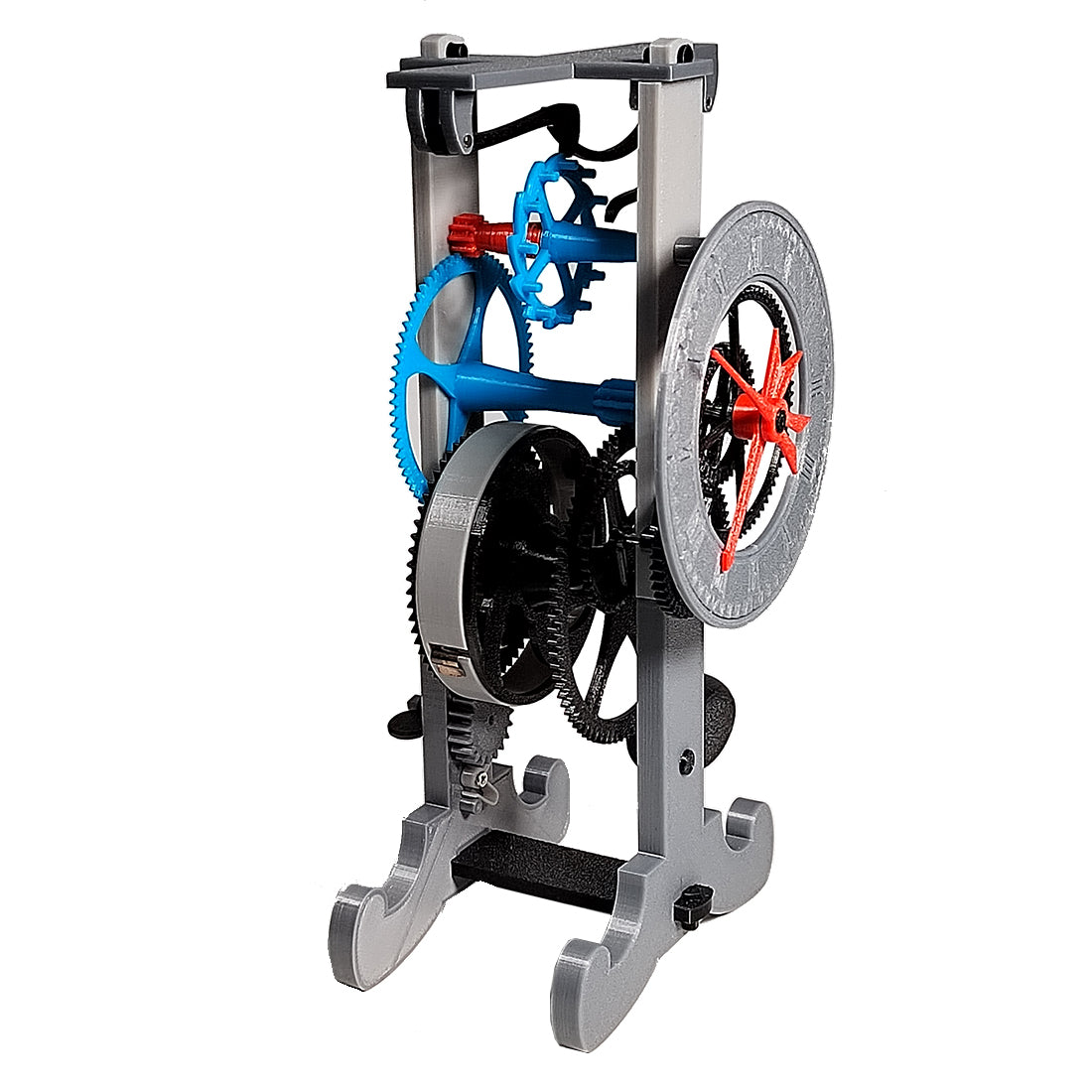 3D Printed Mechanical Vertical Tourbillon Clock Assembly Model