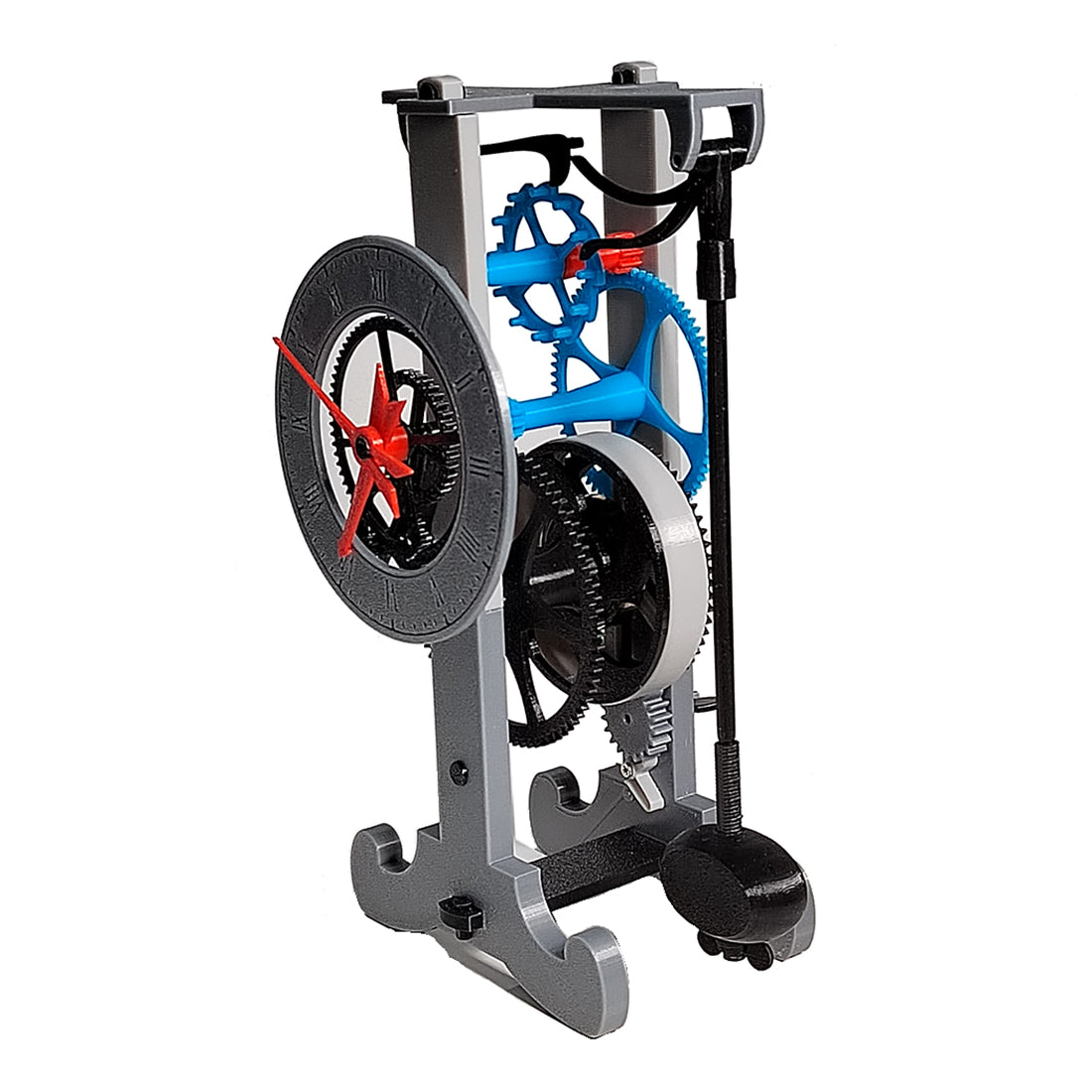 3D Printed Mechanical Vertical Tourbillon Clock Assembly Model