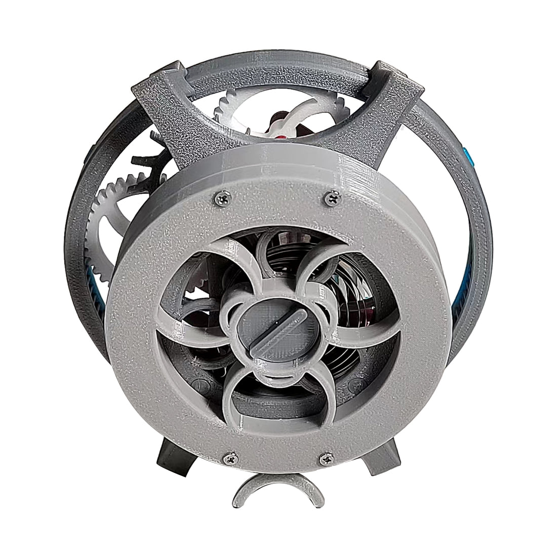 3D Printed Tourbillon Disc Mechanical Clock Assembly Model