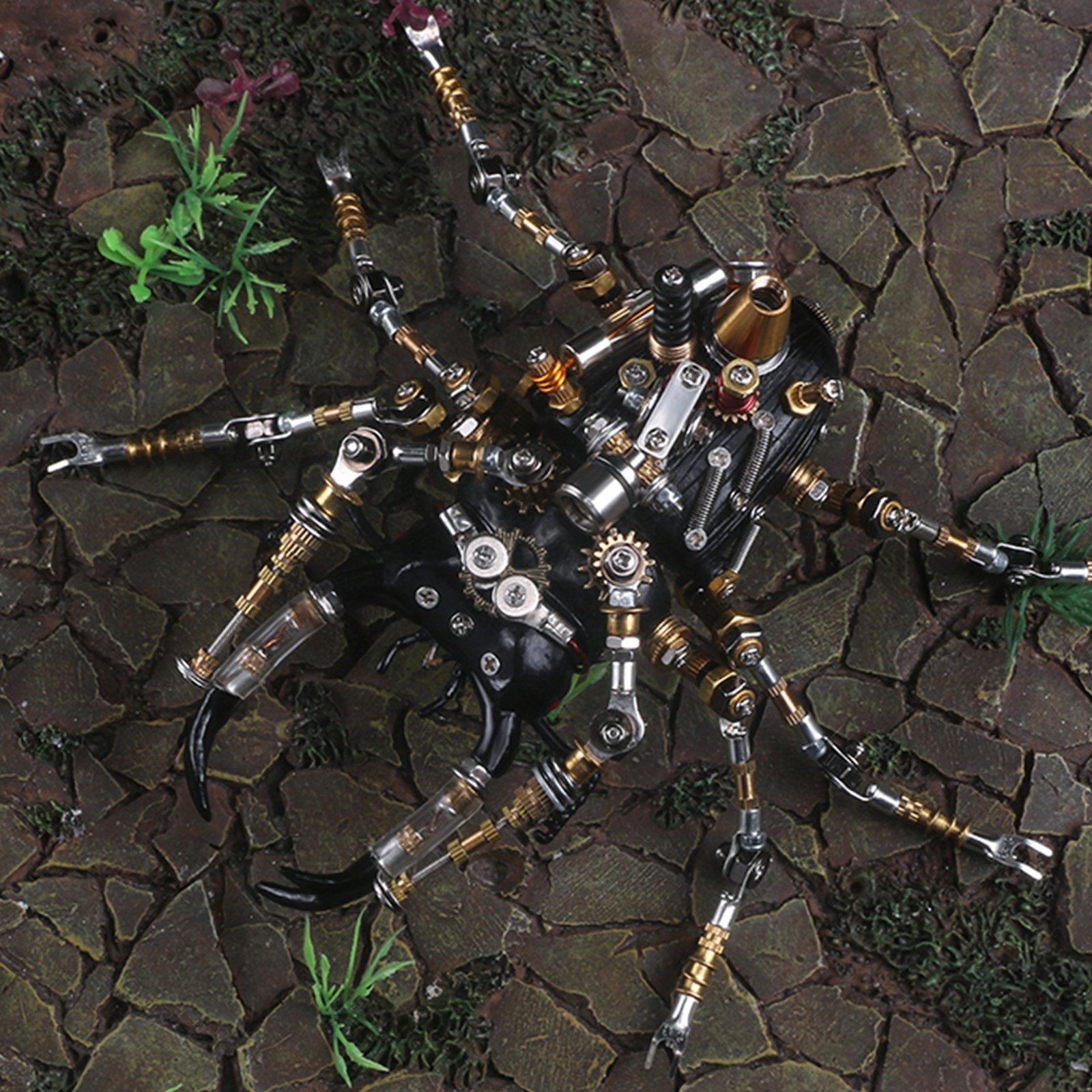 3Pcs Metal 3D Eastern Lucaninae Beetles Insect Mechanical Assembly Mod