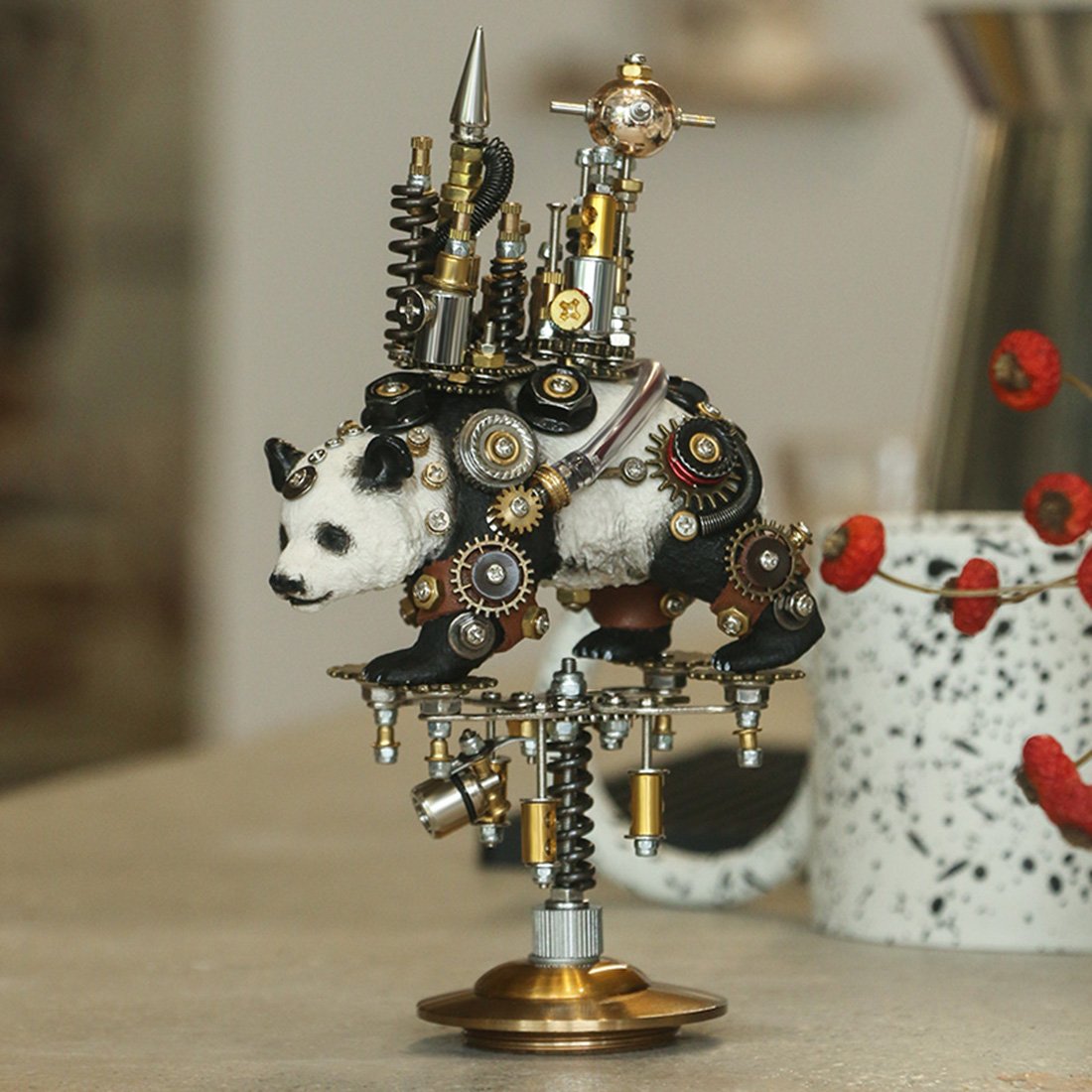 3Pcs Set DIY Metal Assembly Panda Series Model Kit for Home Collection