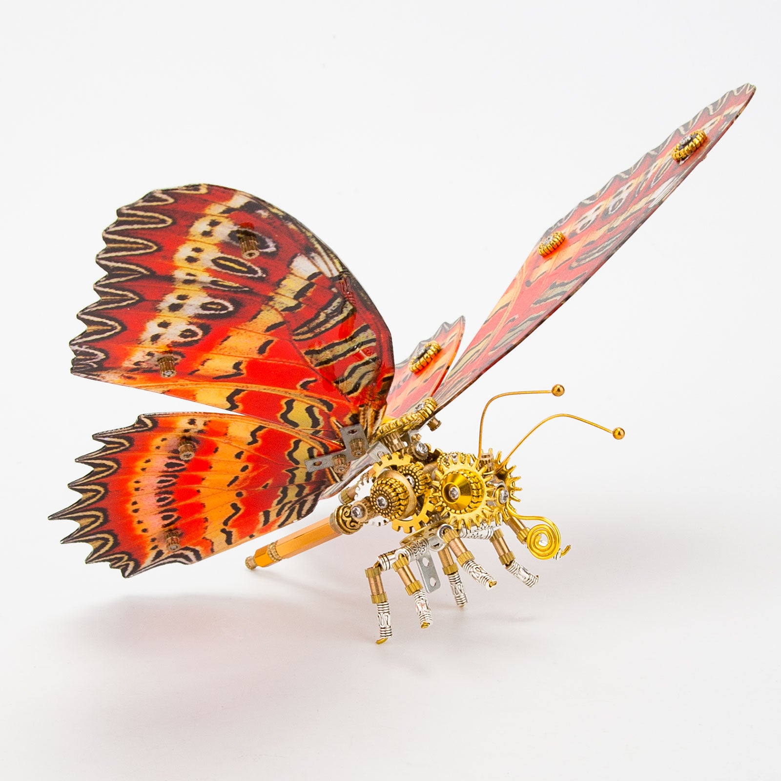 3pcs/ Set Steampunk Red Lacewing Butterfly 3D Metal Model Kits for Her