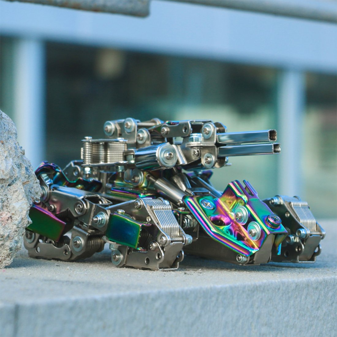 415Pcs DIY Tank Mecha Metal 3D Assembly Puzzle Model Kit