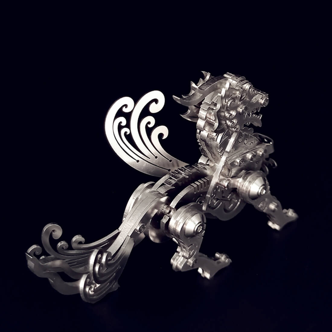 49PCS DIY Big Pixiu Mini 3D Metal Puzzle Model Assembly Kit Toys