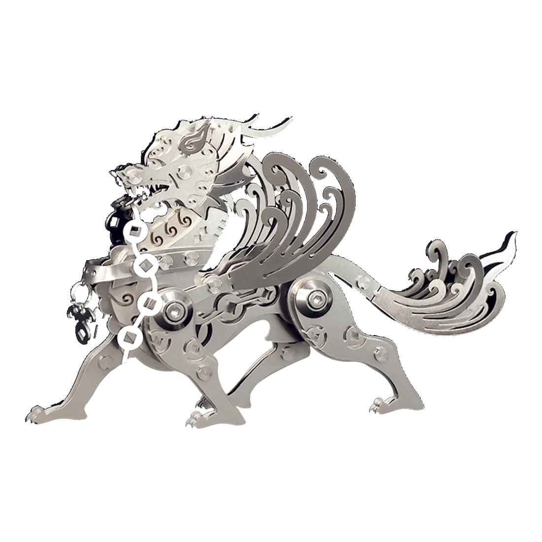 49PCS DIY Big Pixiu Mini 3D Metal Puzzle Model Assembly Kit Toys