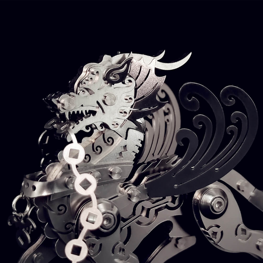 49PCS DIY Big Pixiu Mini 3D Metal Puzzle Model Assembly Kit Toys